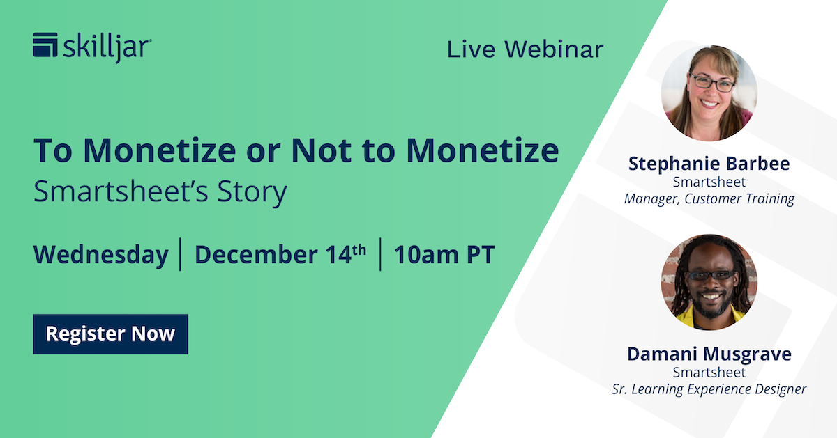 Webinar: The Smartsheet Story on Monetized Training